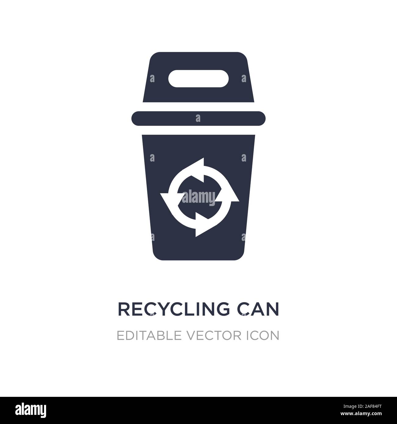 recycling can icon on white background. Simple element illustration ...