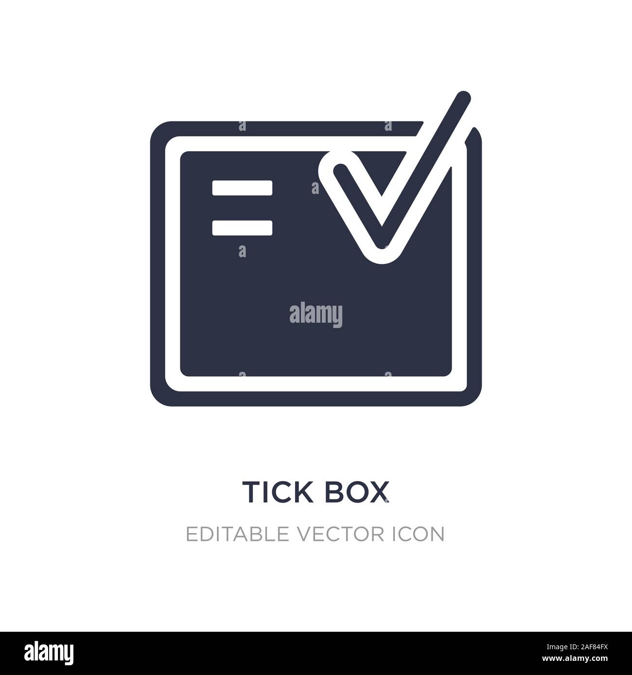 tick box icon on white background. Simple element illustration from UI ...