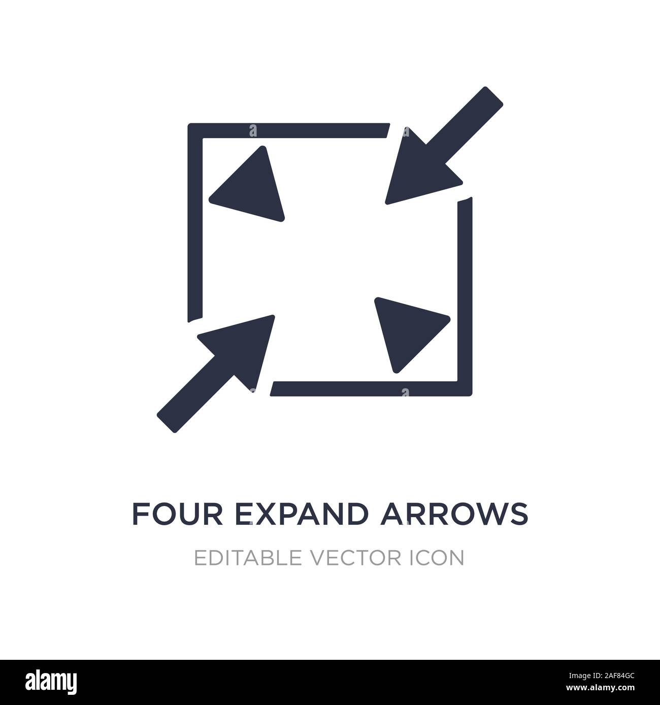 four expand arrows icon on white background. Simple element ...