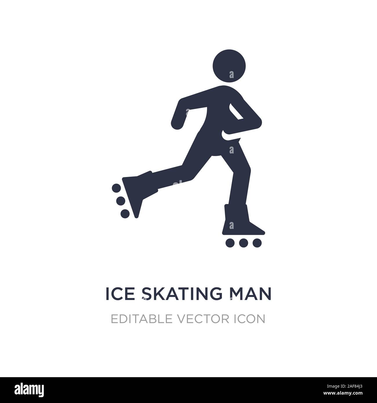 ice skating man icon on white background. Simple element illustration ...
