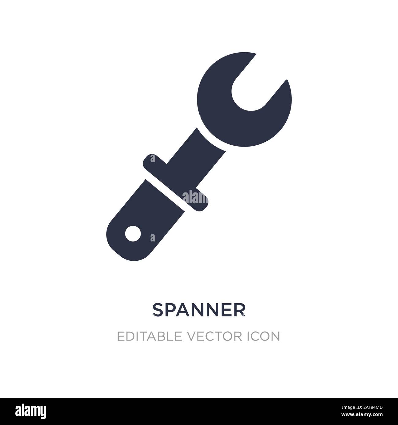 spanner settings button icon on white background. Simple element ...