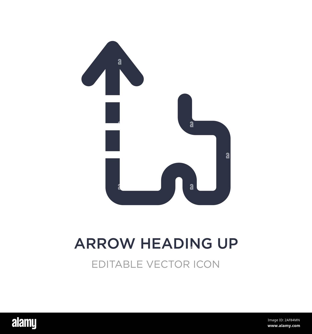 arrow heading up icon on white background. Simple element illustration ...