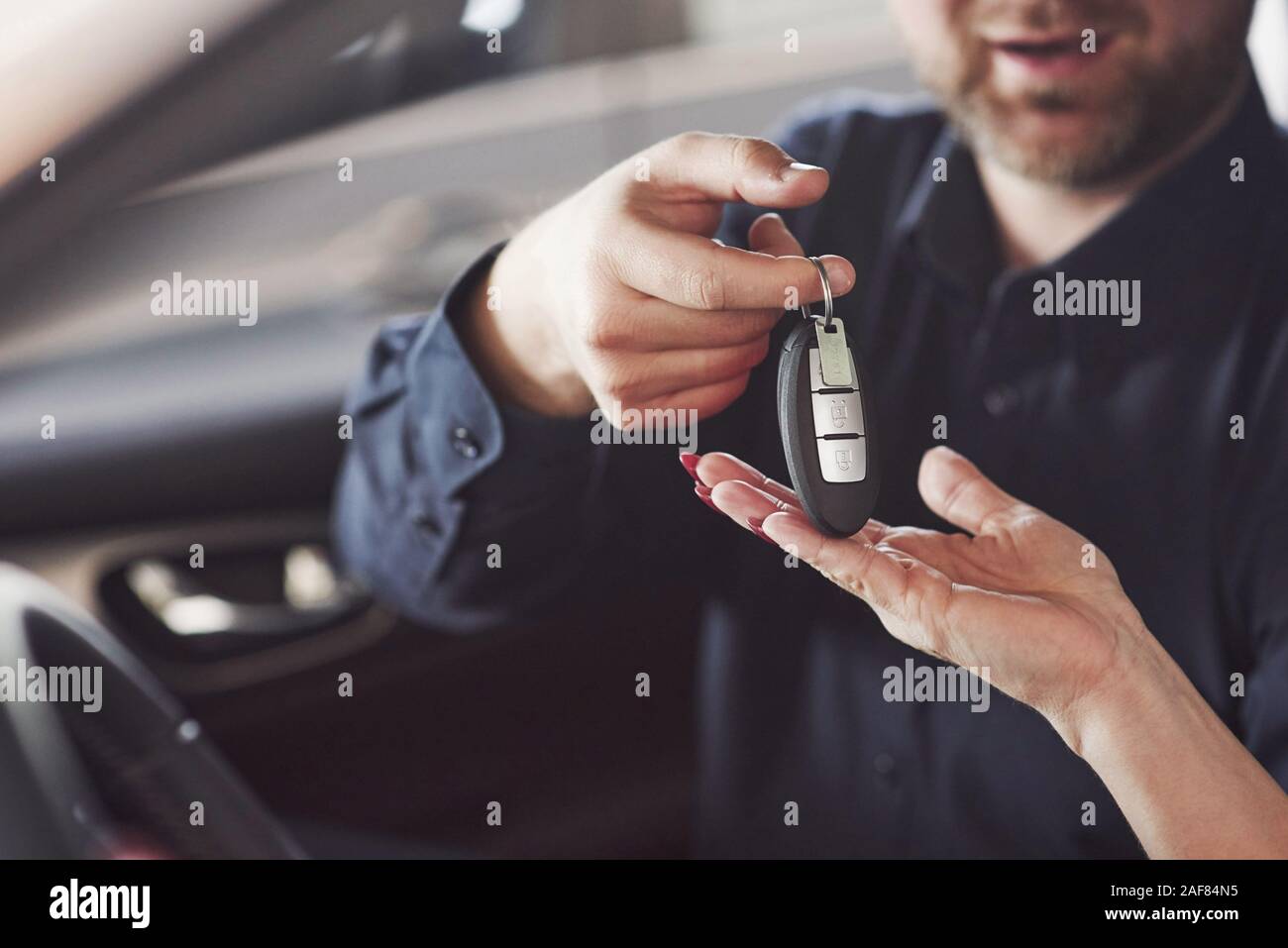 Woman Keys New Car High Resolution Stock Photography and Images - Alamy