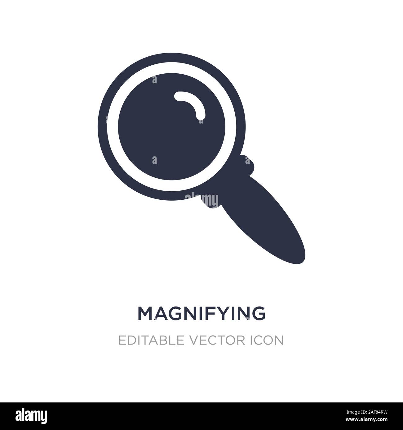 magnifying glass search button icon on white background. Simple element ...