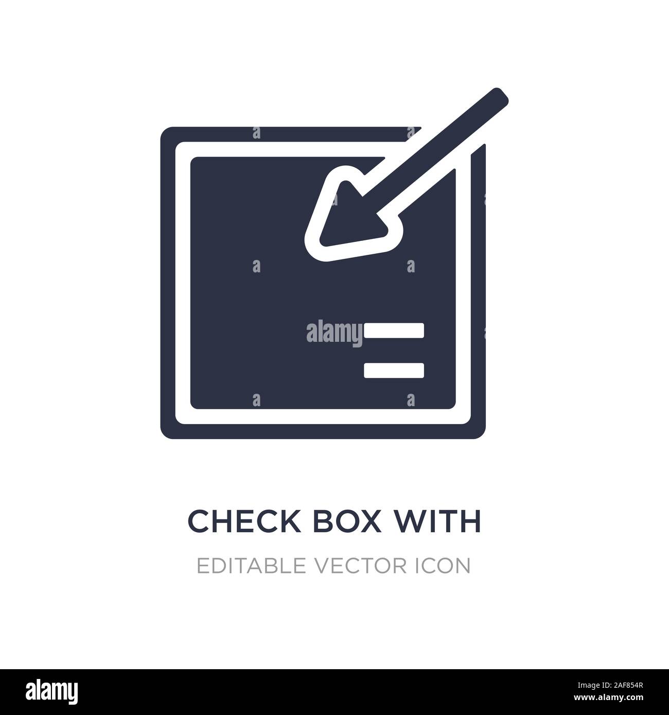 check box with cursor icon on white background. Simple element ...