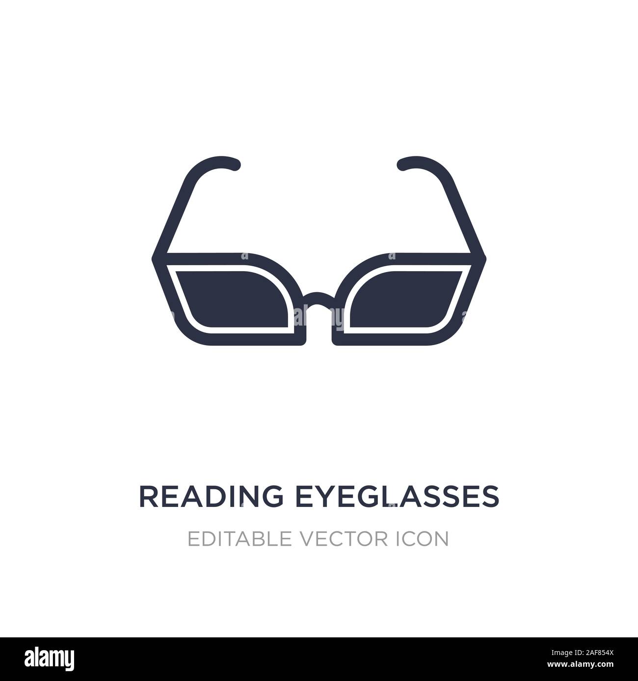 reading eyeglasses icon on white background. Simple element ...