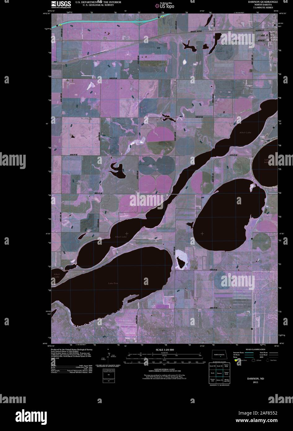 Map of dawson north dakota hi-res stock photography and images - Alamy
