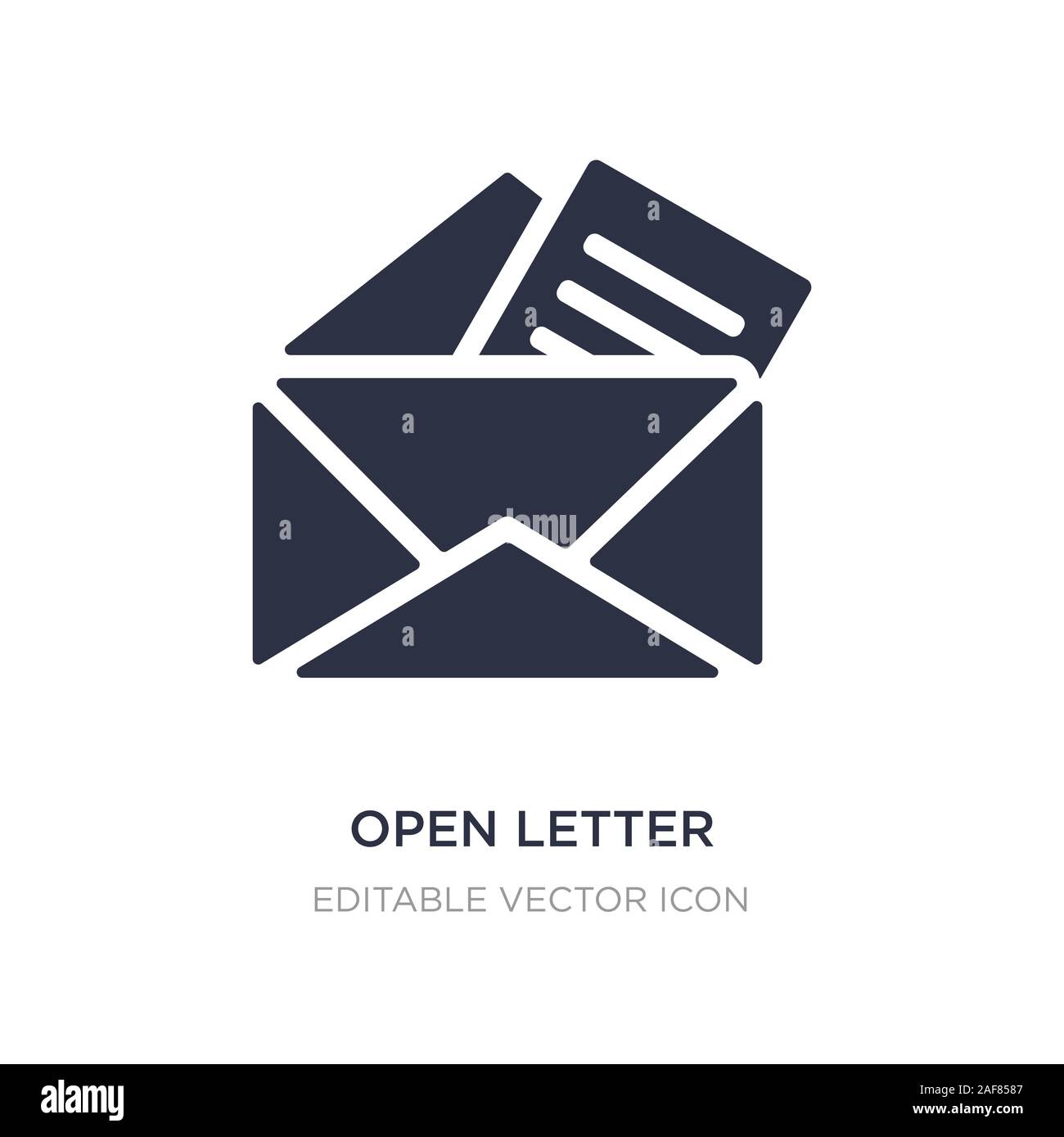open letter read email icon on white background. Simple element ...