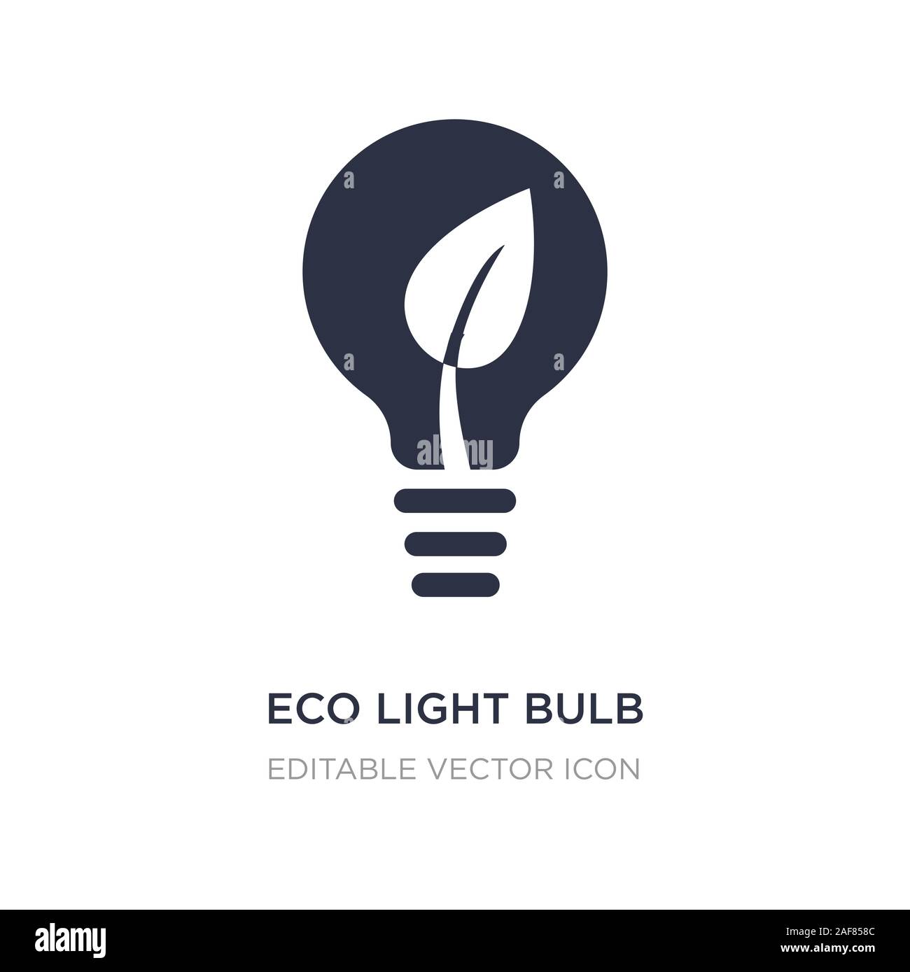 eco light bulb icon on white background. Simple element illustration ...