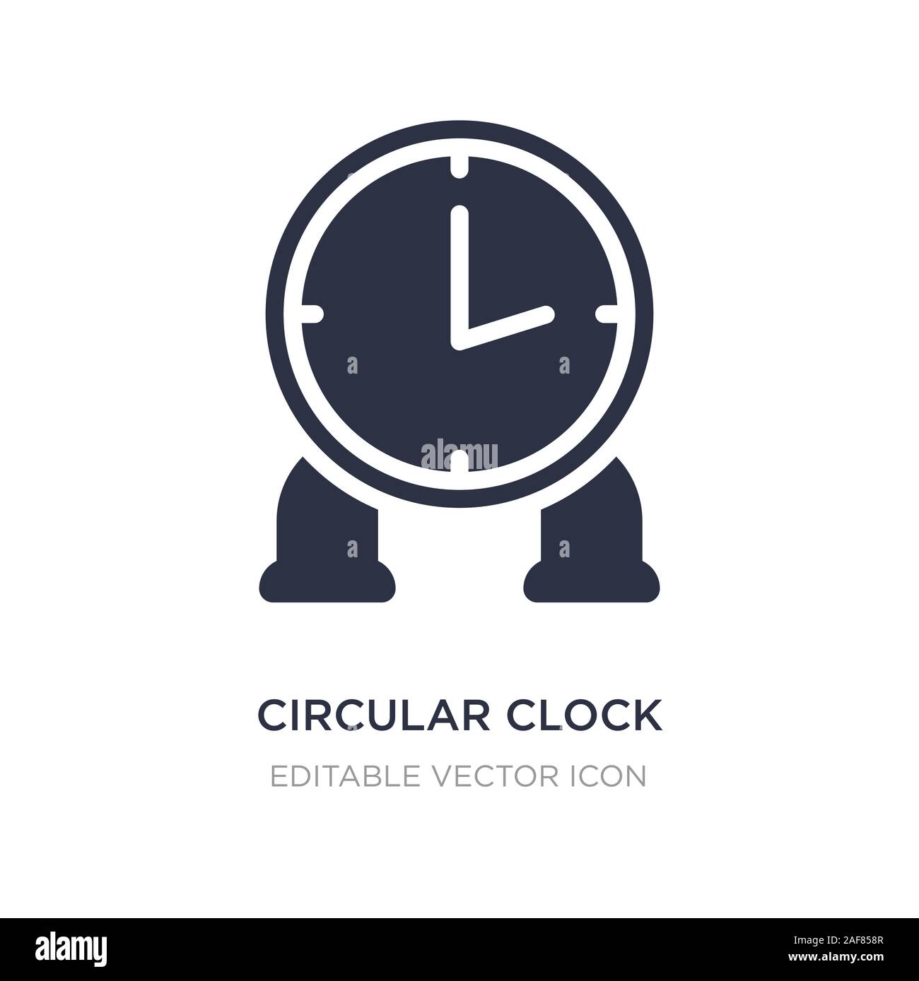 circular clock icon on white background. Simple element illustration ...