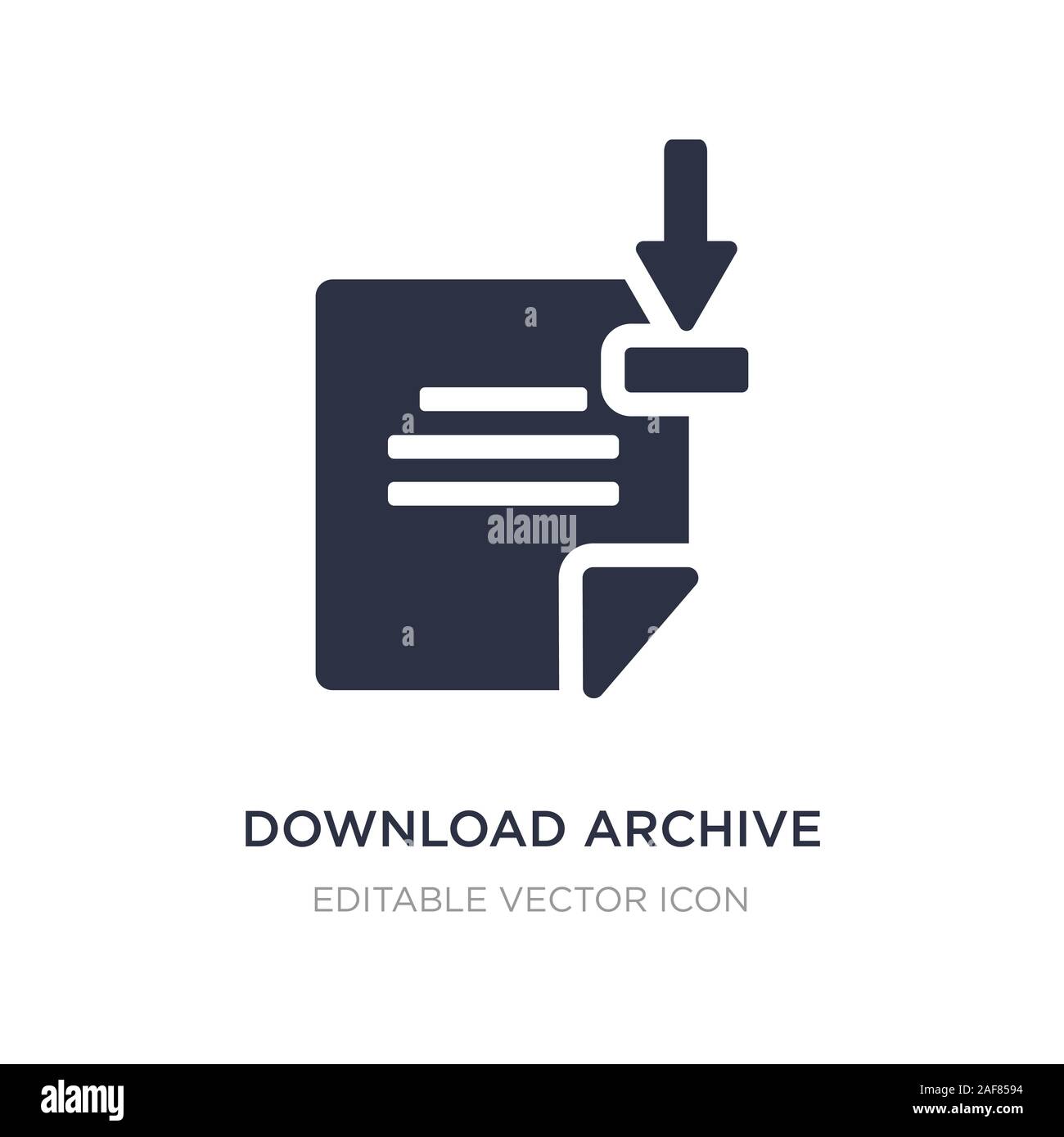 download archive icon on white background. Simple element illustration ...