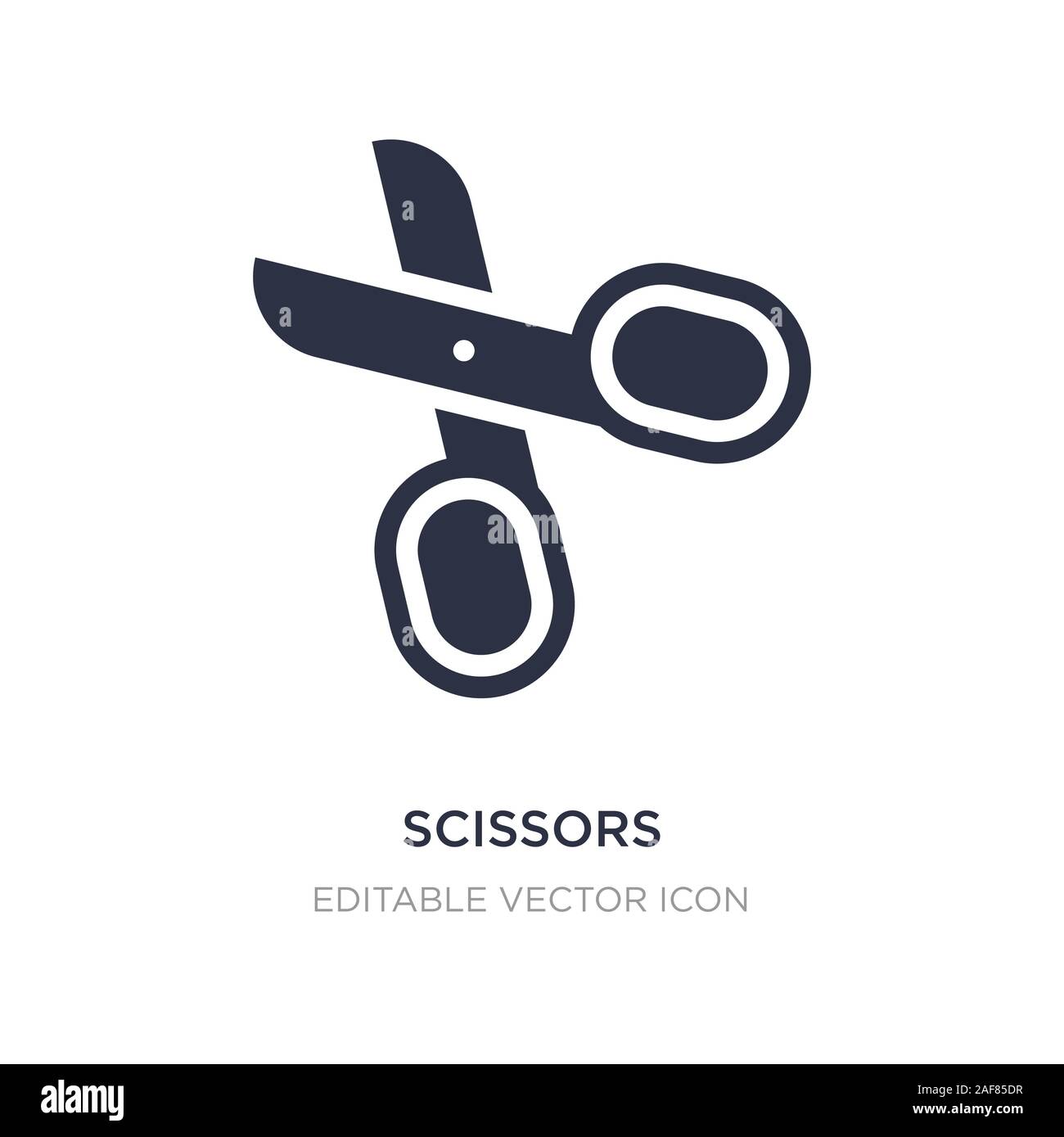 scissors inverted view icon on white background. Simple element ...