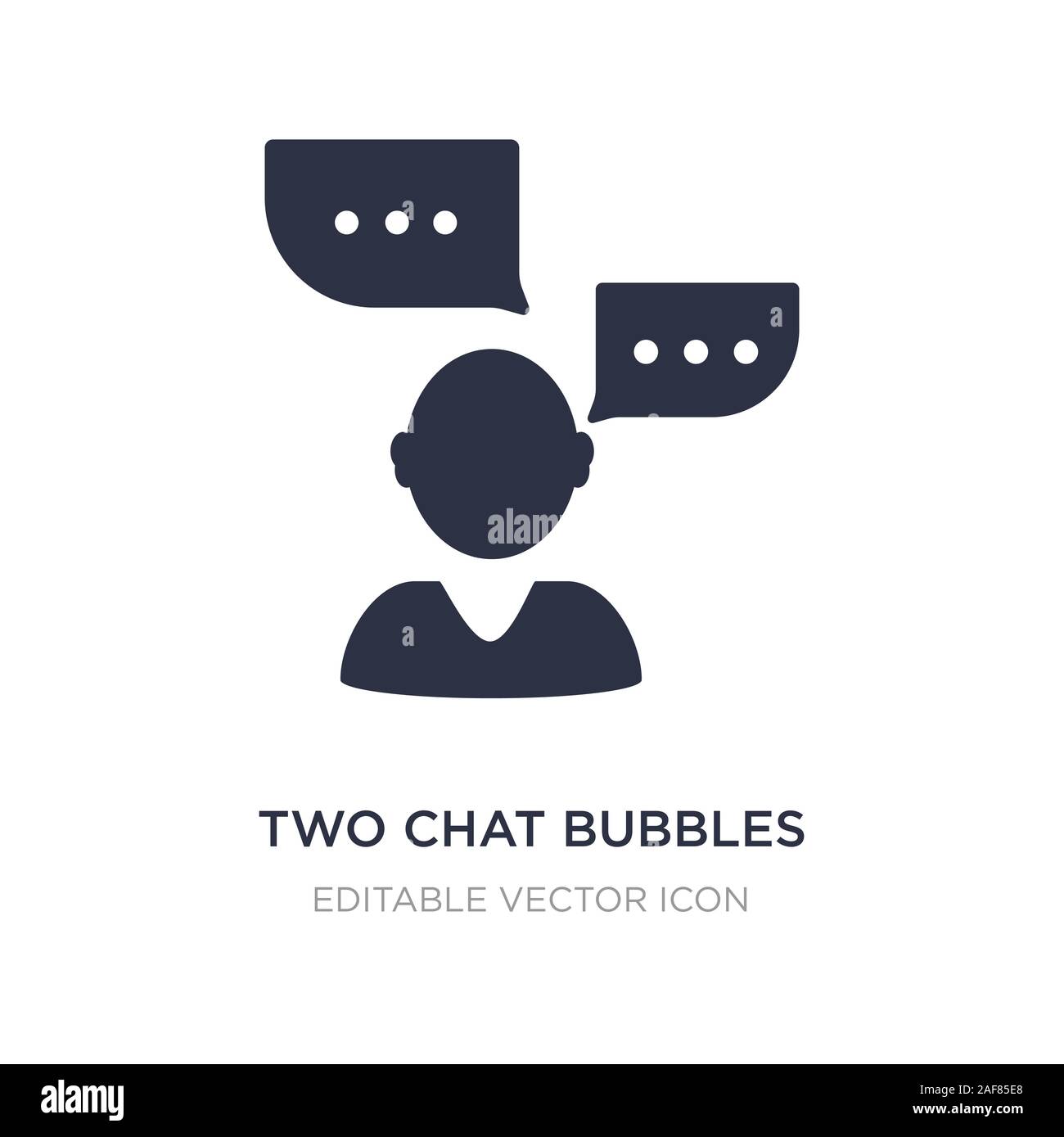 two chat bubbles icon on white background. Simple element illustration ...