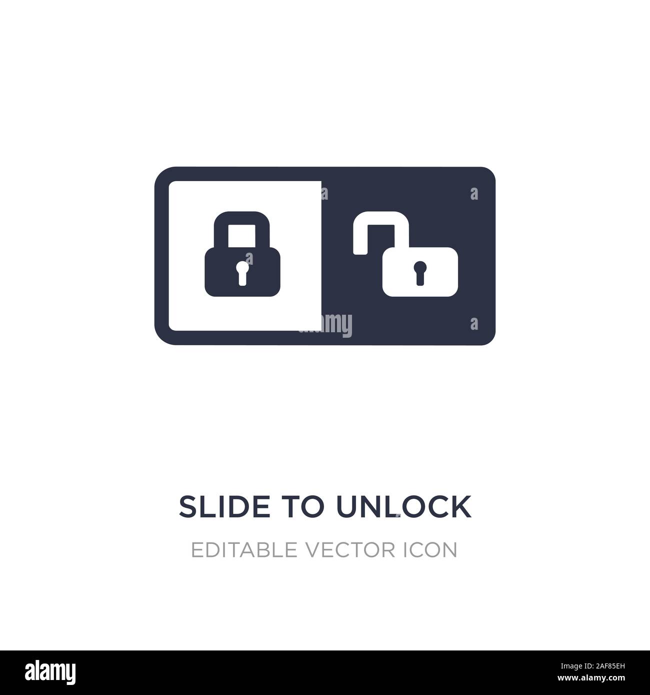 slide to unlock icon on white background. Simple element illustration ...