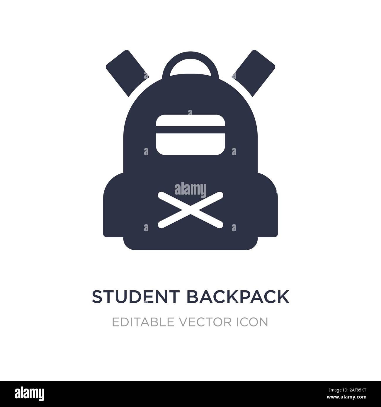 student backpack icon on white background. Simple element illustration ...