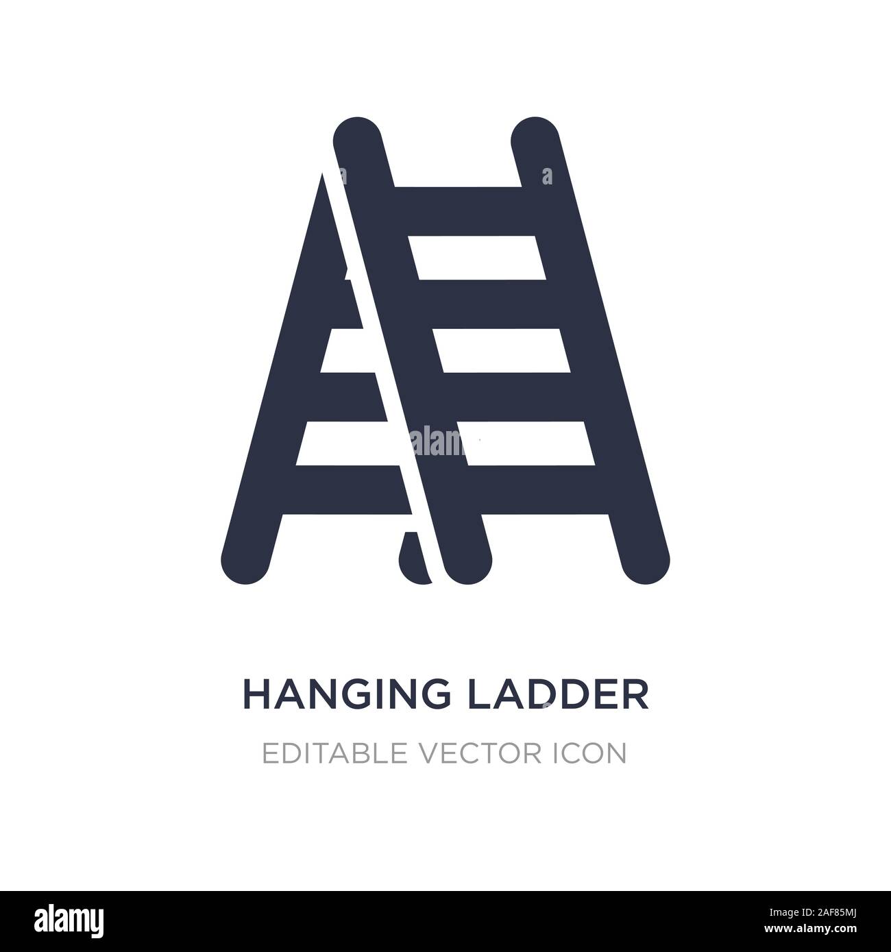 hanging ladder icon on white background. Simple element illustration ...