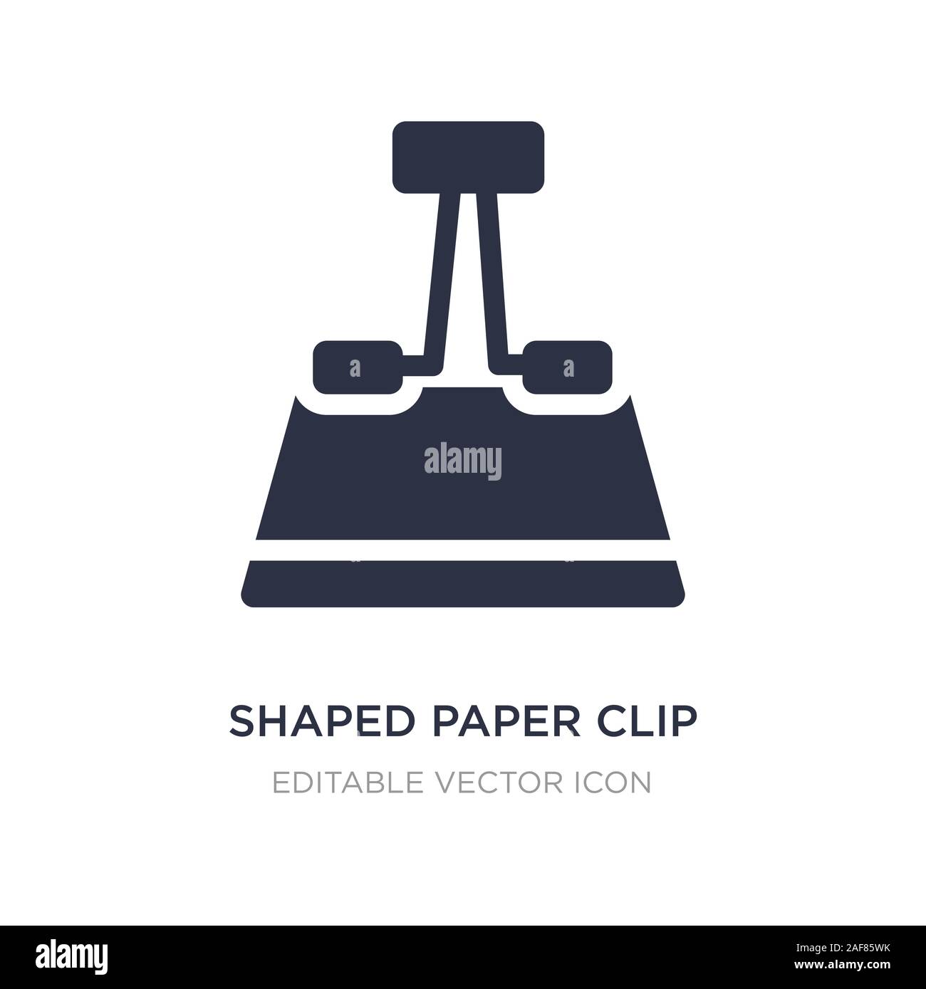 shaped paper clip icon on white background. Simple element illustration ...