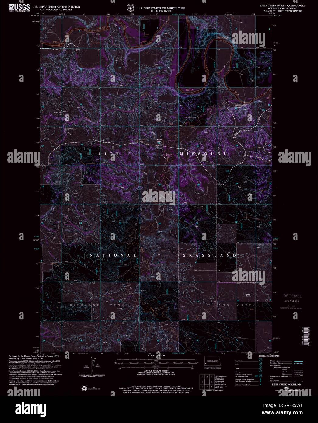 USGS TOPO Map North Dakota ND Deep Creek North 283806 1997 24000 ...
