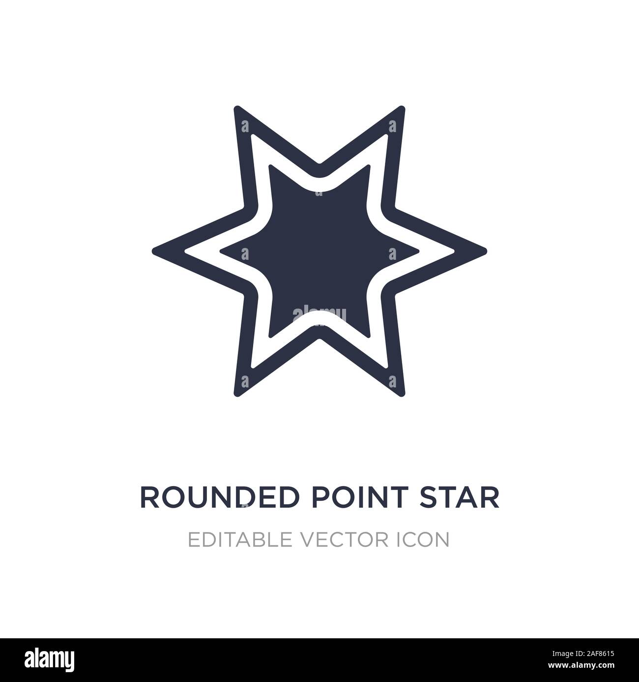 rounded point star icon on white background. Simple element ...