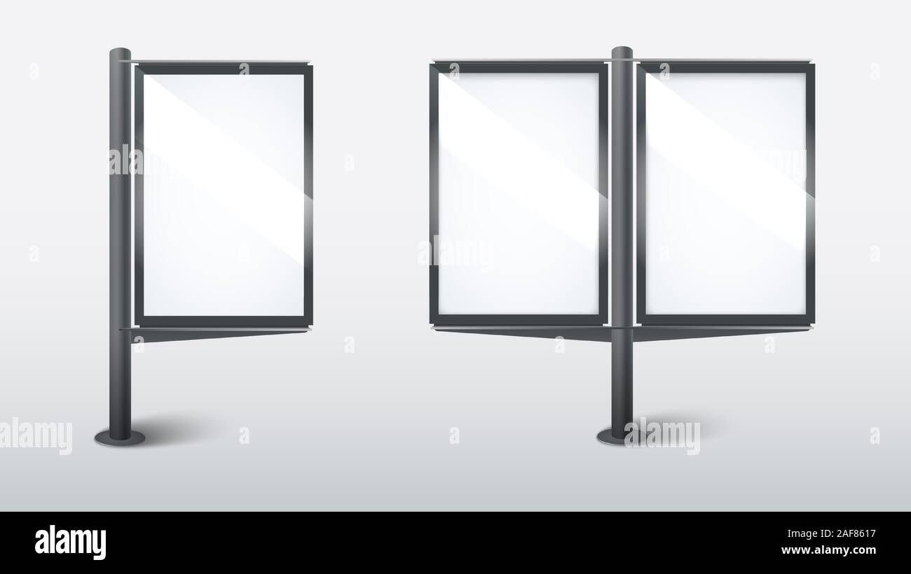 Realistic vector street light box. Template on white background. Vector ...