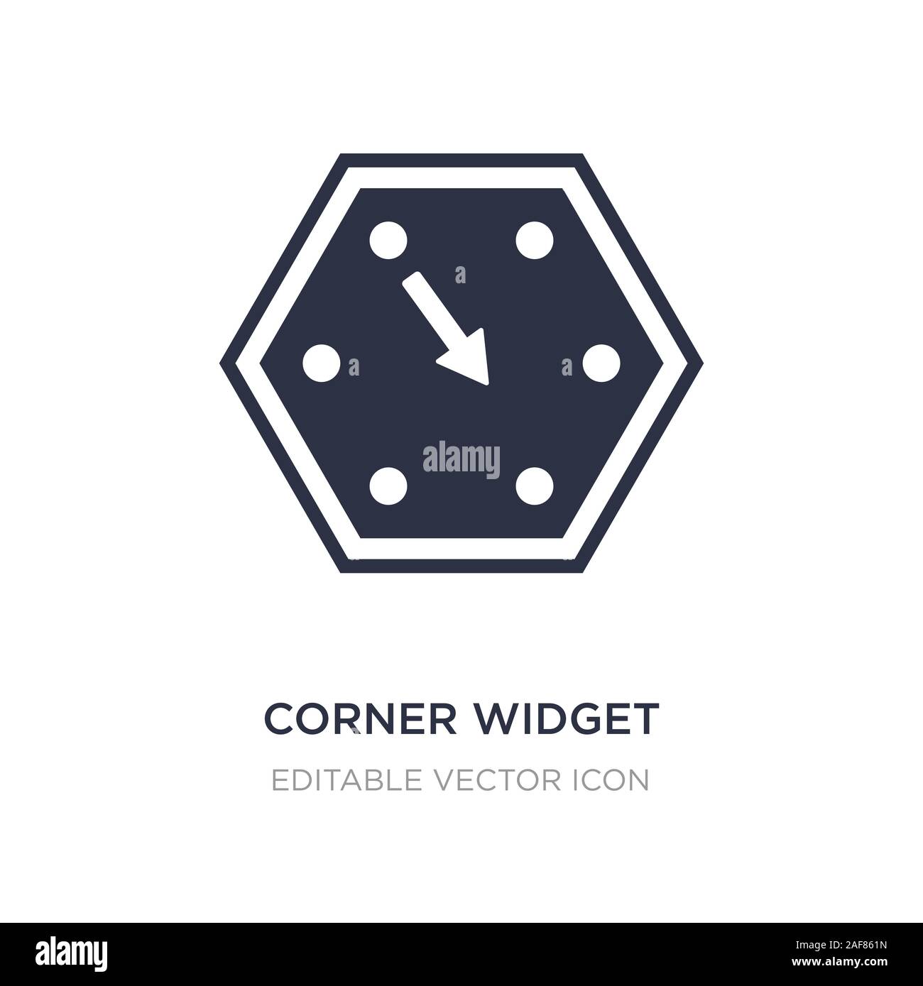 corner widget icon on white background. Simple element illustration ...