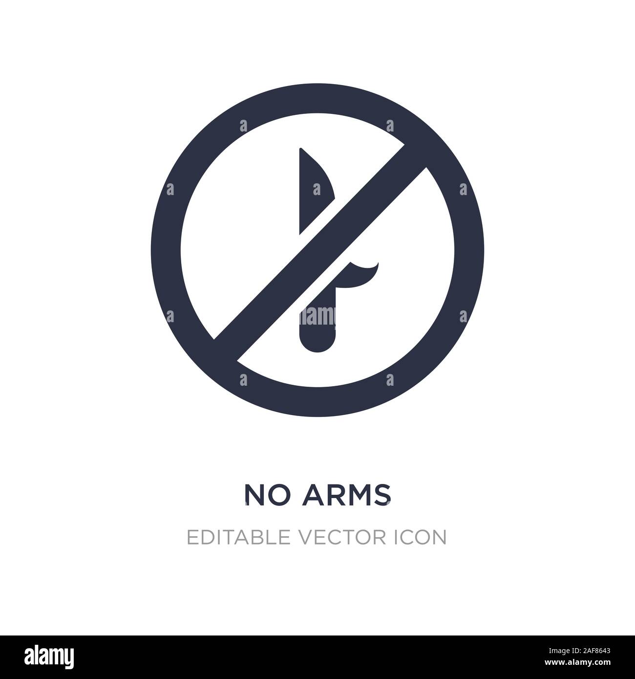 no arms icon on white background. Simple element illustration from ...