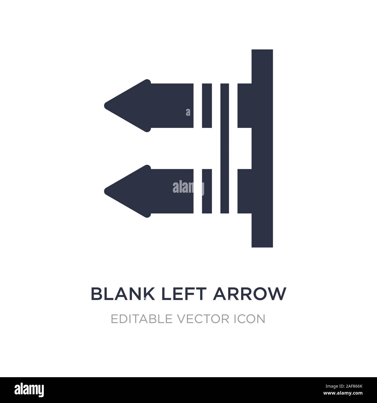 blank left arrow icon on white background. Simple element illustration ...