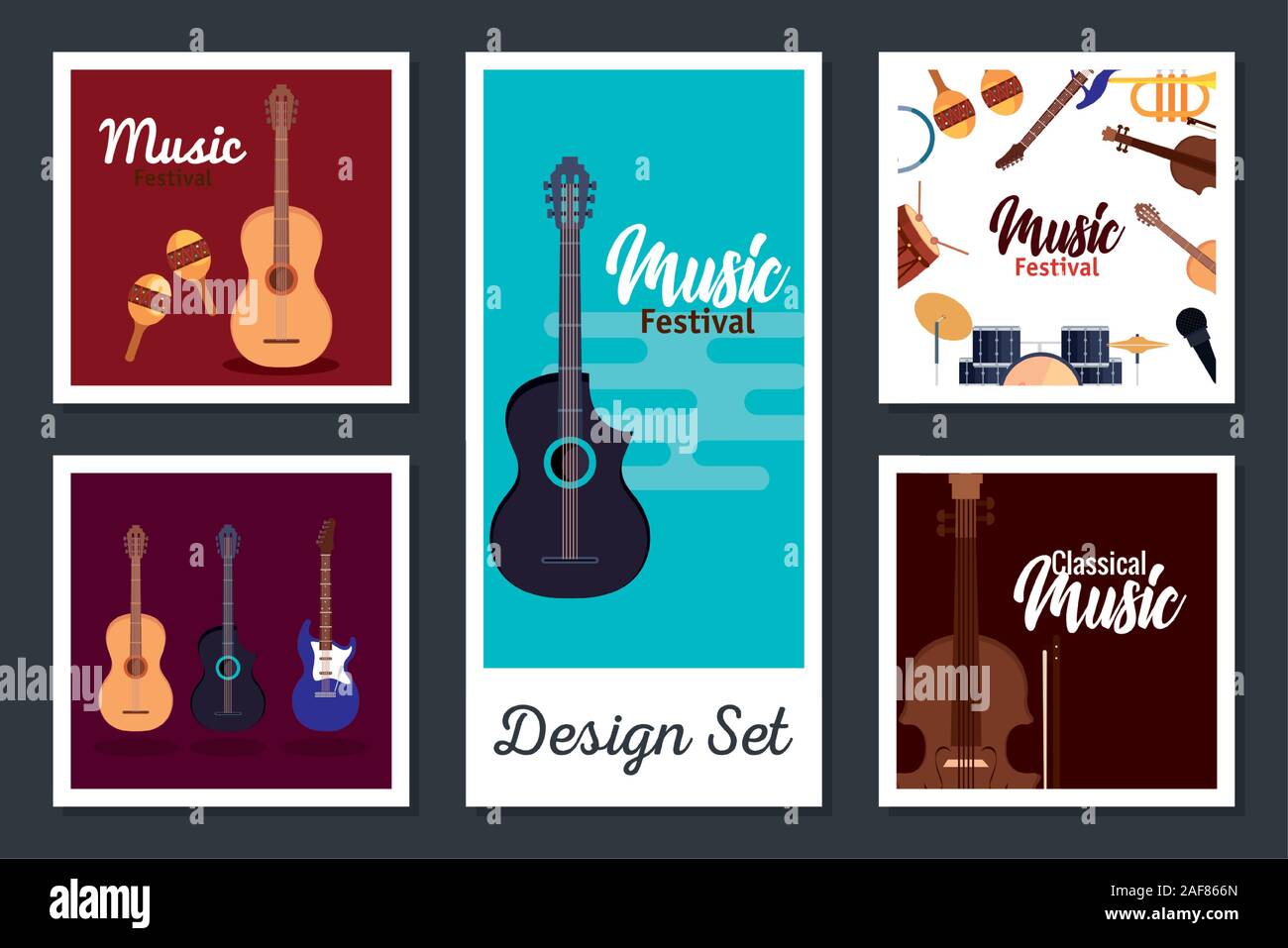 designs set poster of instruments musicals Stock Vector Image & Art - Alamy