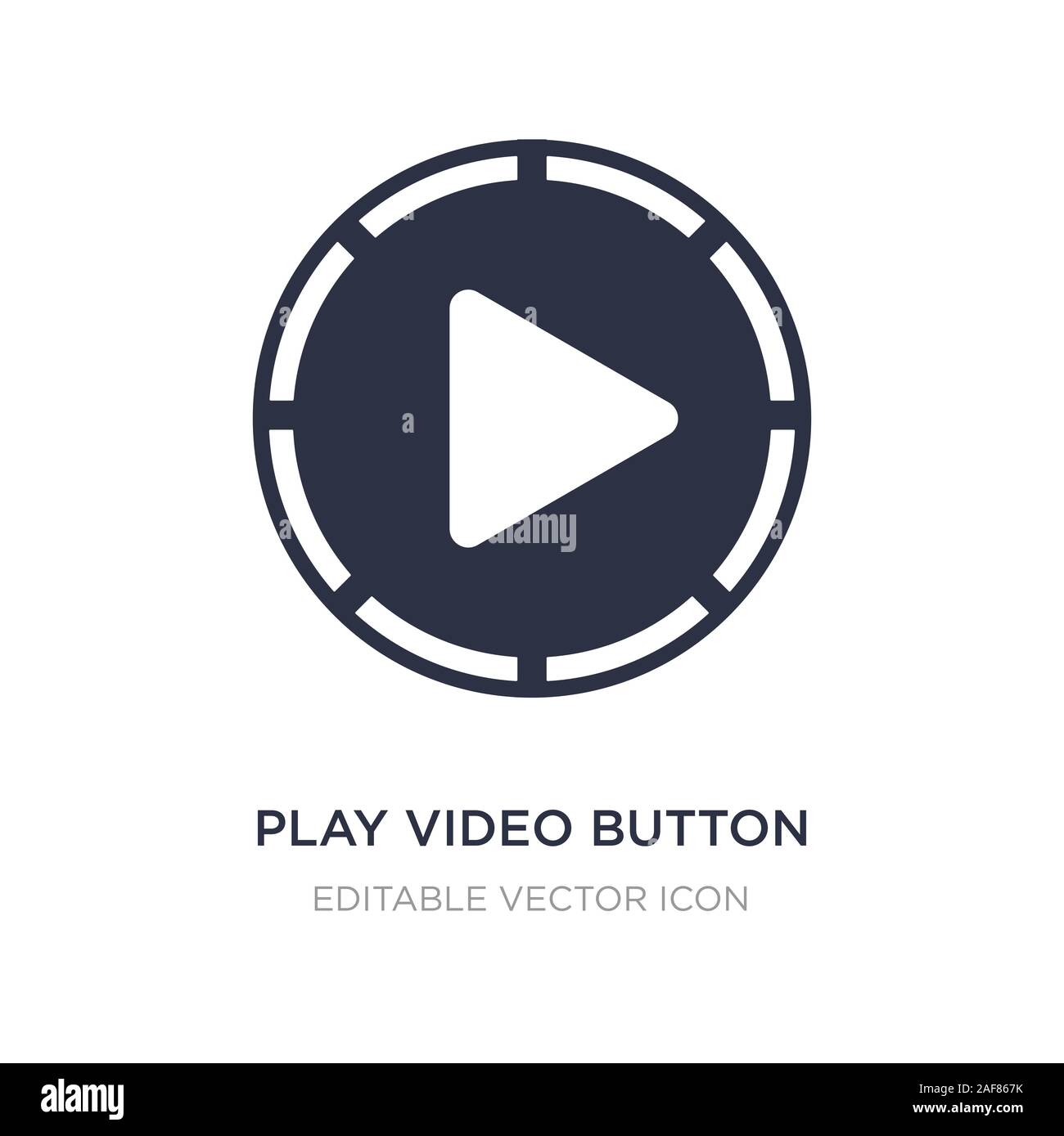 play video button icon on white background. Simple element illustration ...