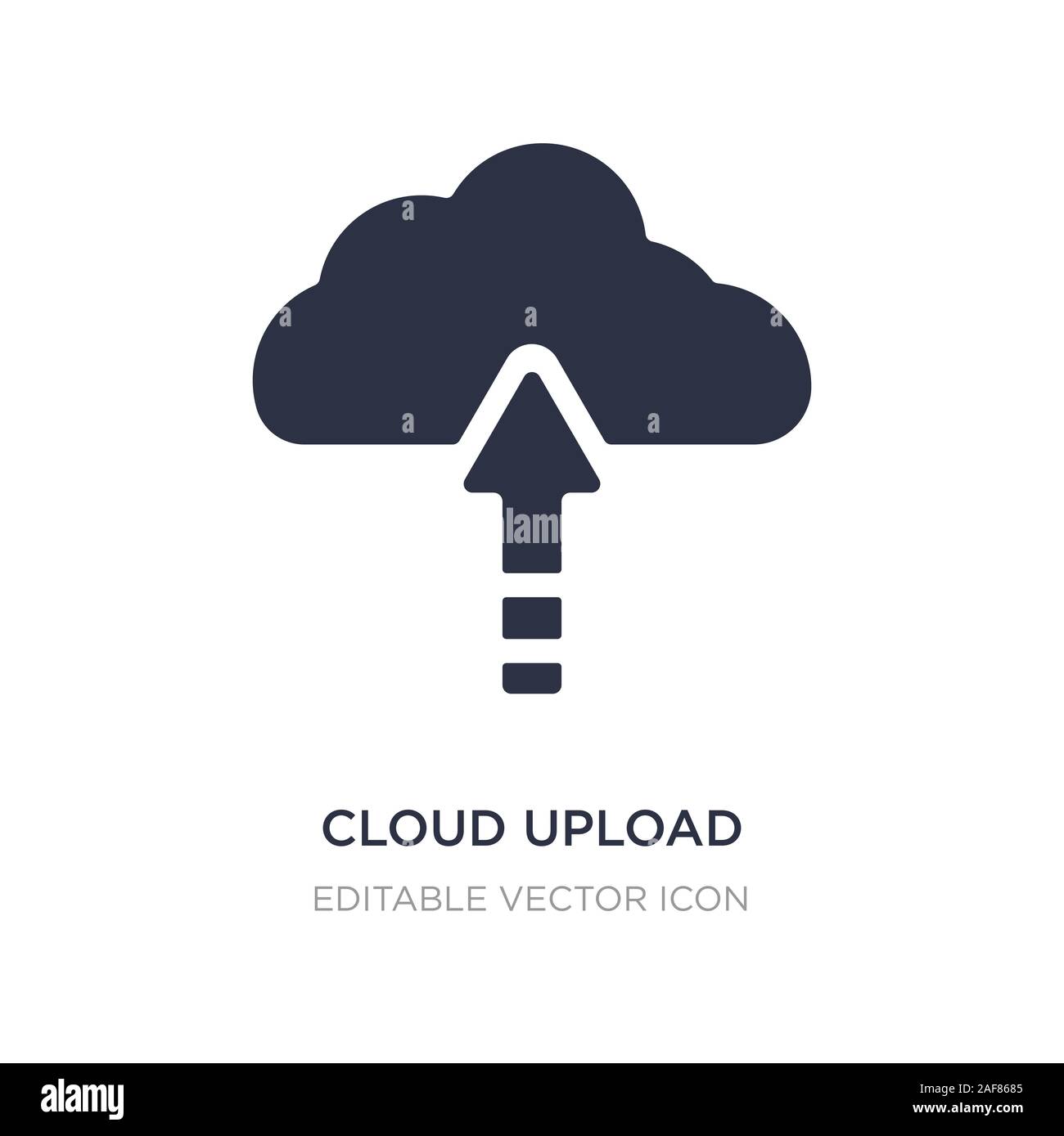cloud upload icon on white background. Simple element illustration from UI concept. cloud upload ...
