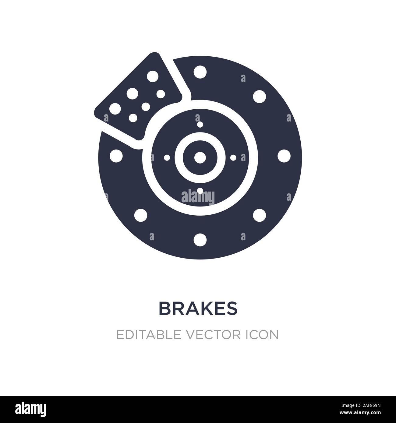 brakes icon on white background. Simple element illustration from ...