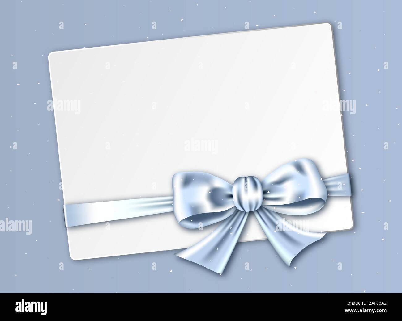 Card with realistic bow and ribbon. Template for greeting card or ...