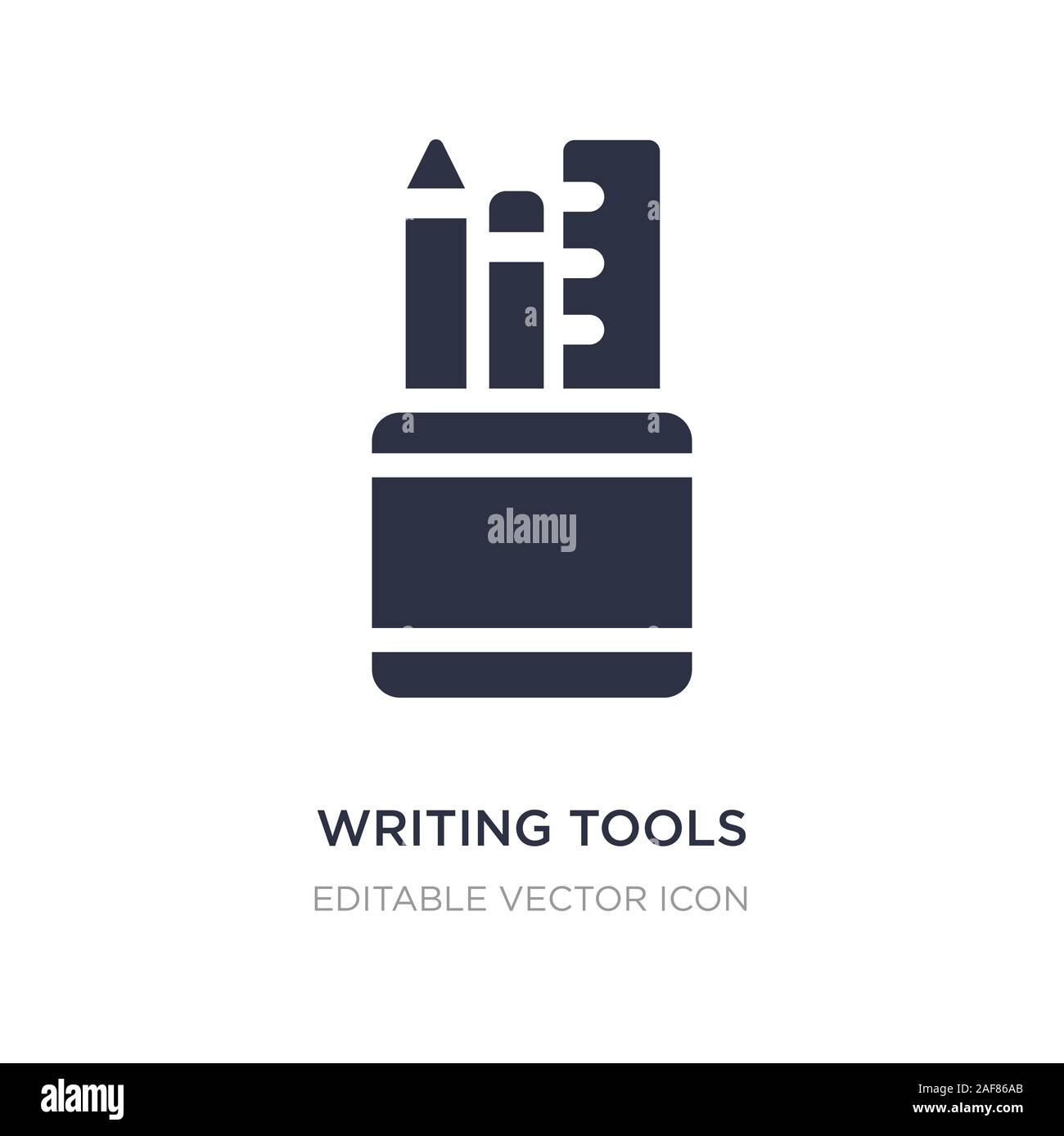 writing tools icon on white background. Simple element illustration ...