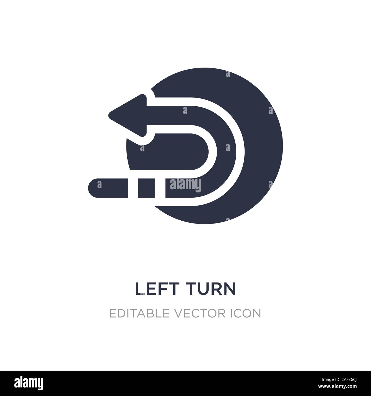 left turn icon on white background. Simple element illustration from UI ...