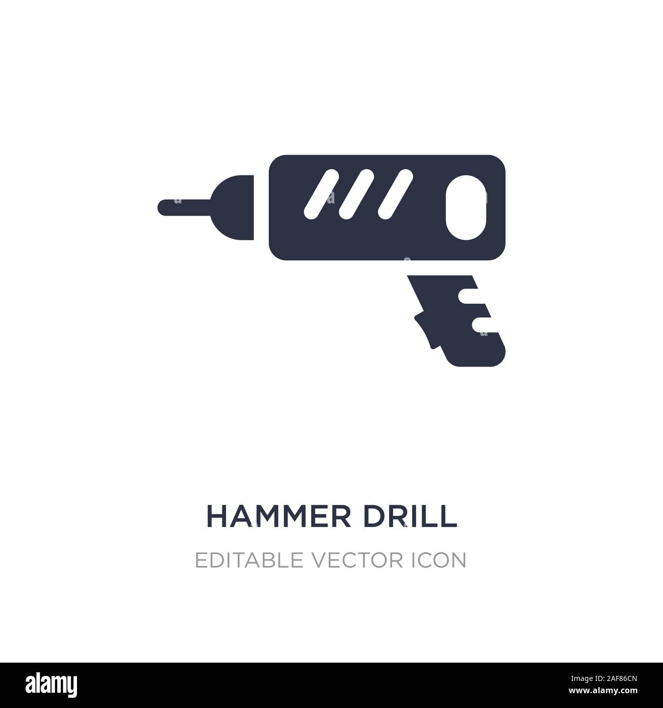 hammer drill icon on white background. Simple element illustration from ...