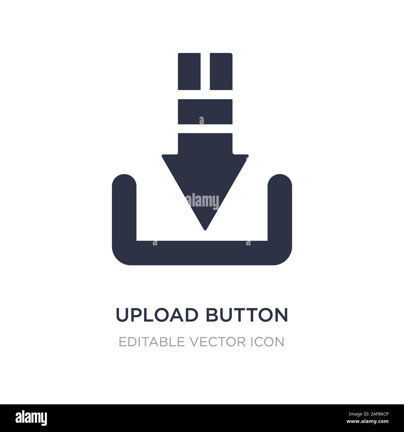 upload button icon on white background. Simple element illustration ...