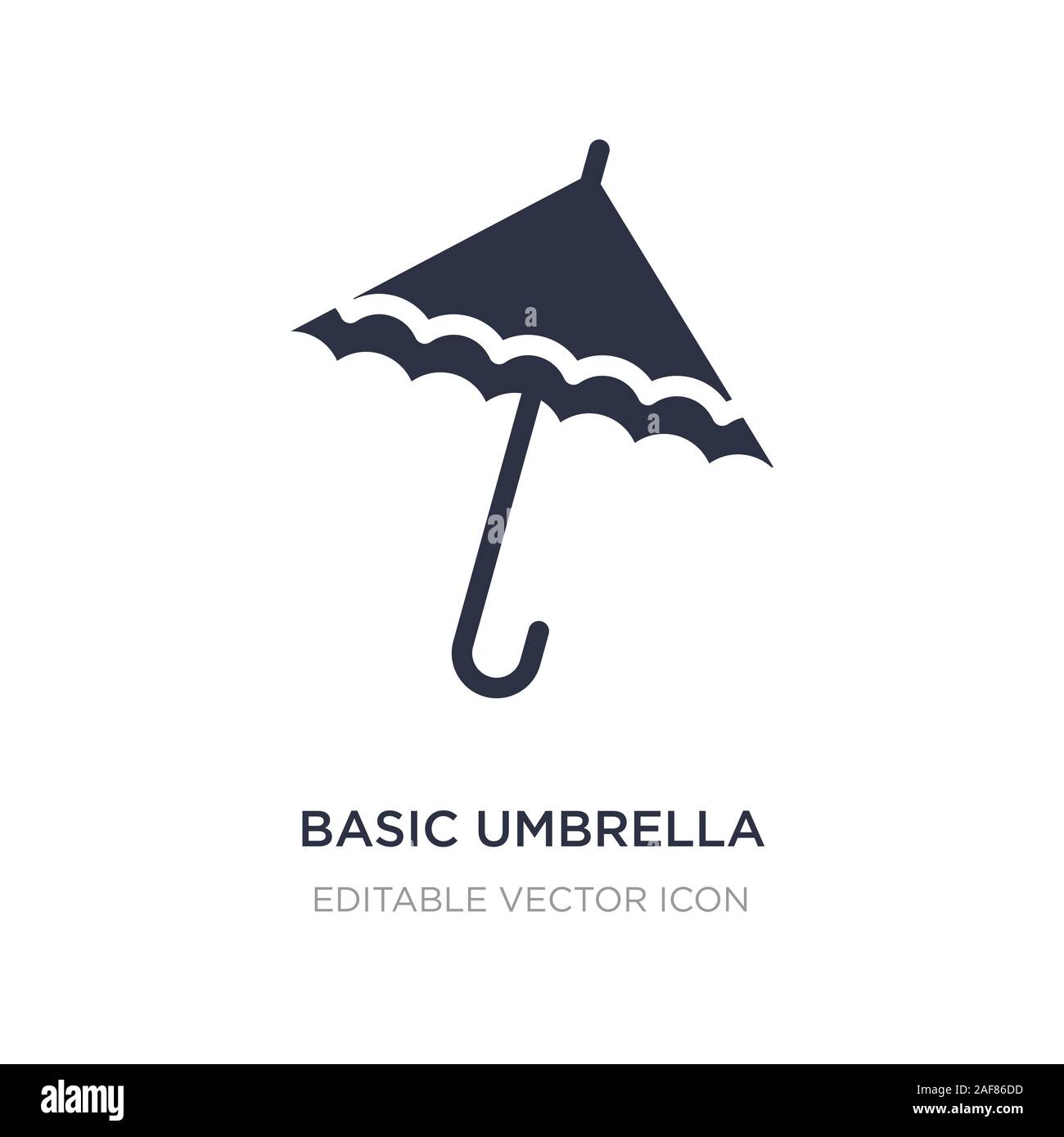 basic umbrella icon on white background. Simple element illustration ...