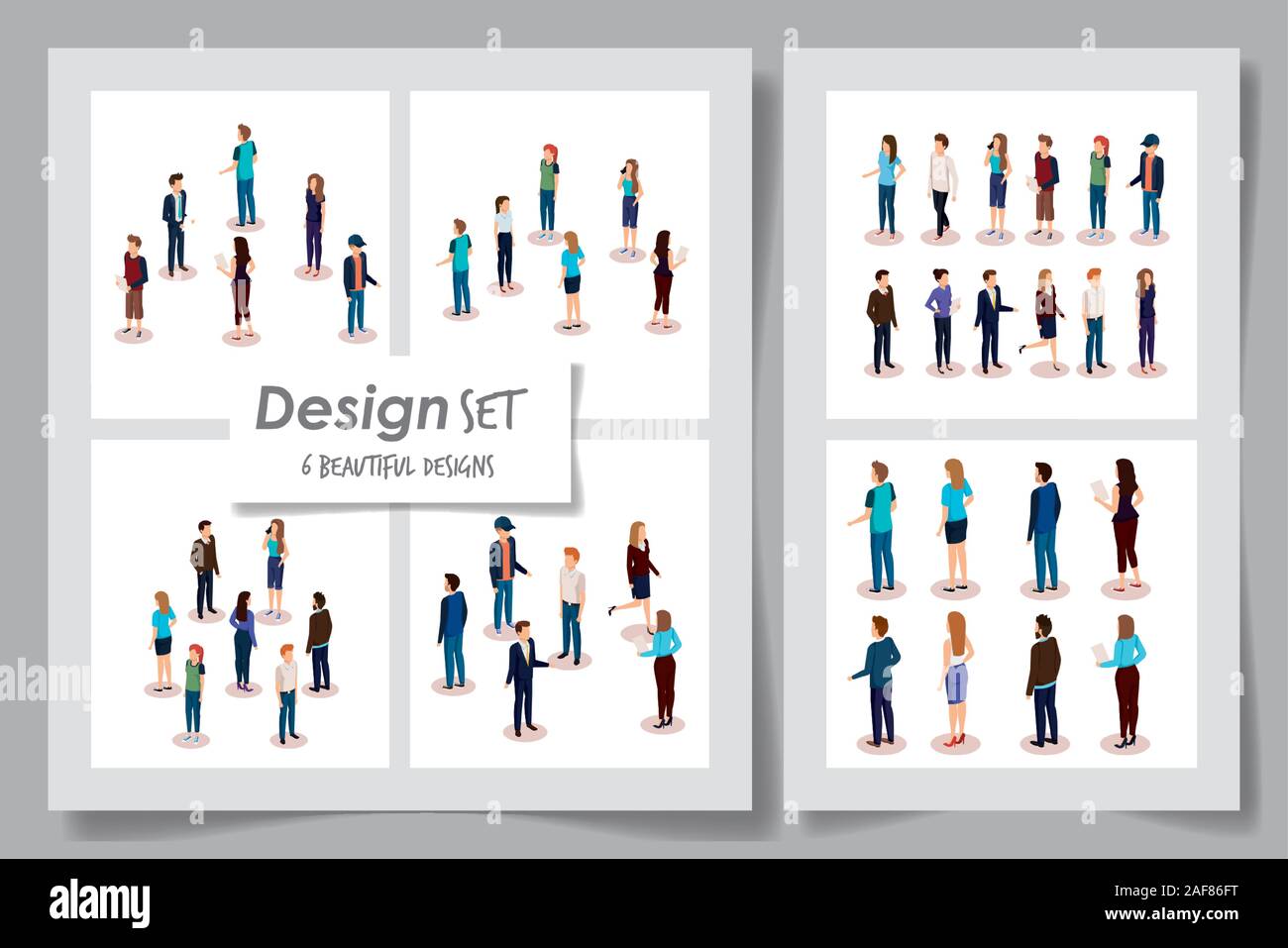 set six designs of business people Stock Vector Image & Art - Alamy