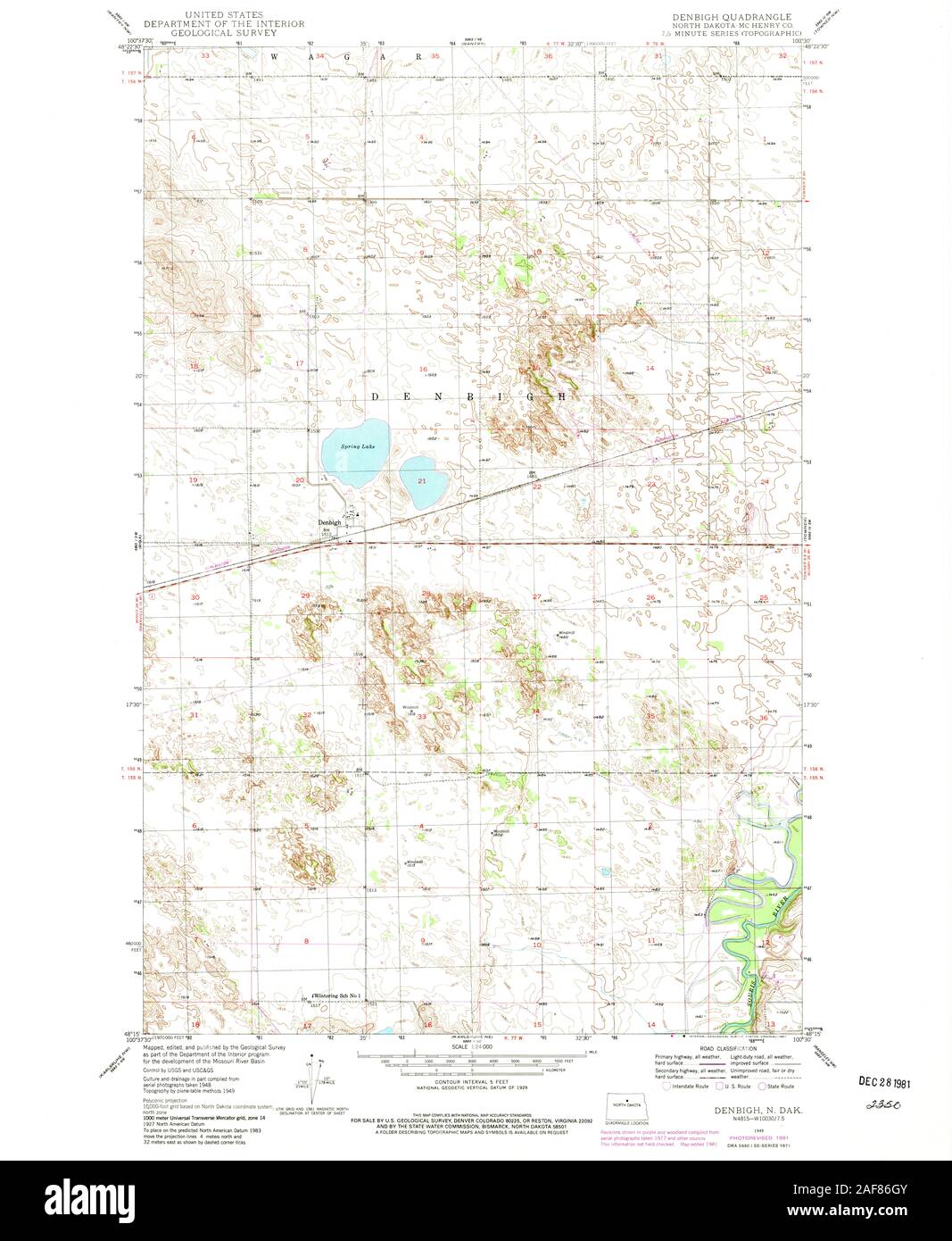 Map of denbigh hi-res stock photography and images - Alamy