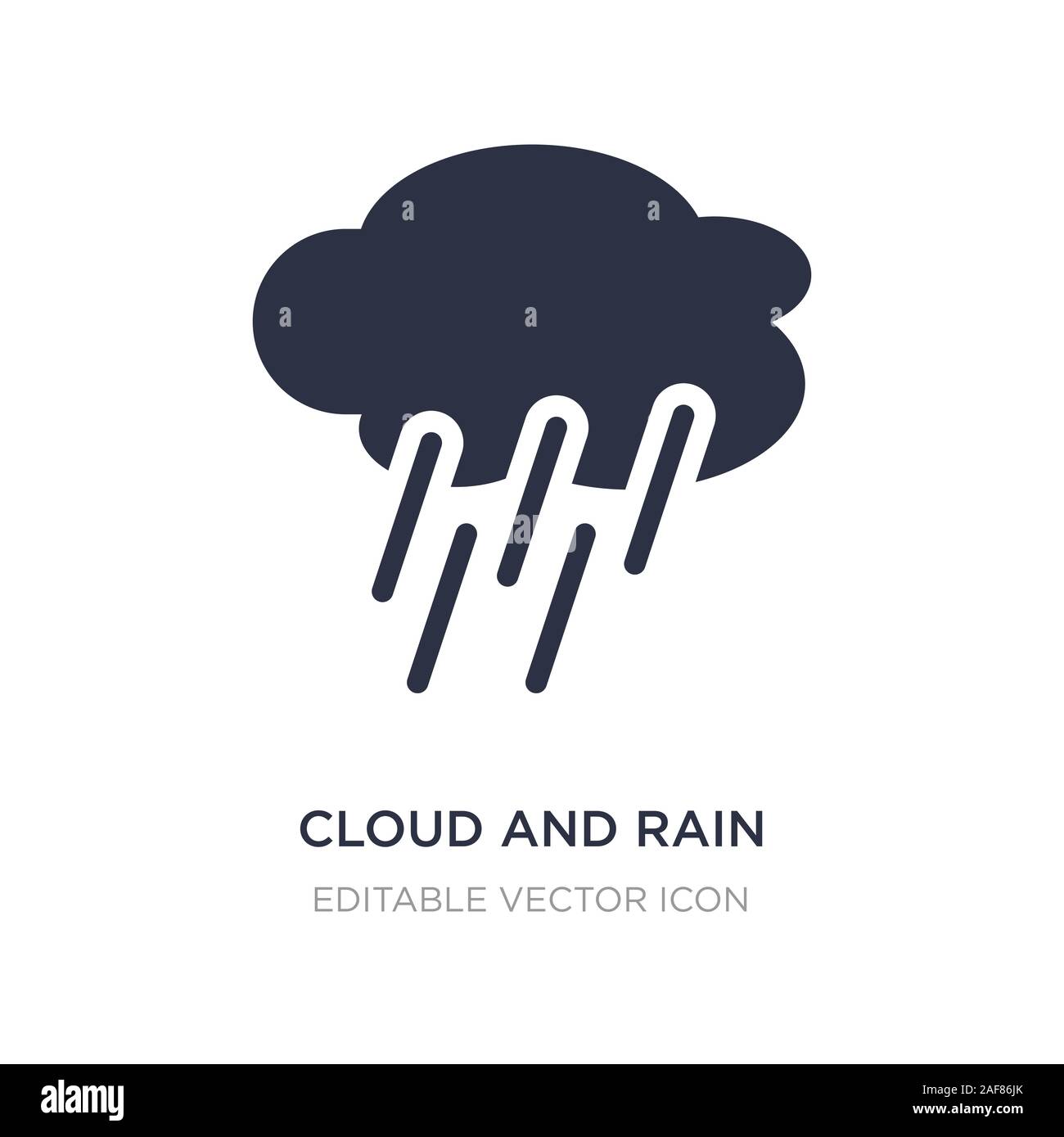cloud and rain icon on white background. Simple element illustration ...
