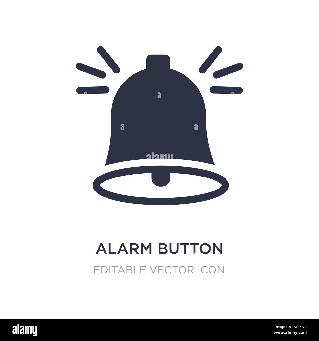 alarm button icon on white background. Simple element illustration from ...