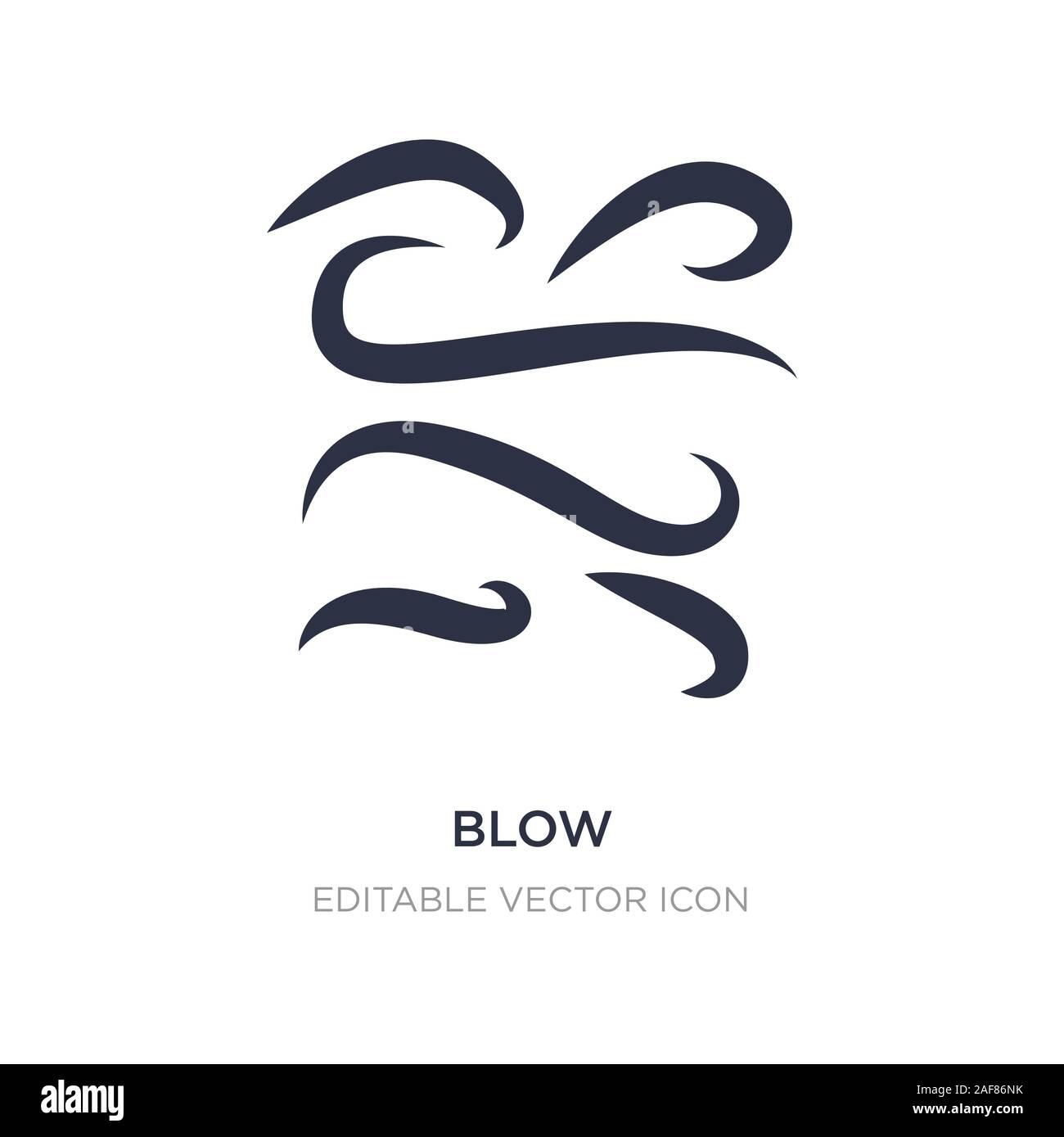 blow icon on white background. Simple element illustration from Weather ...