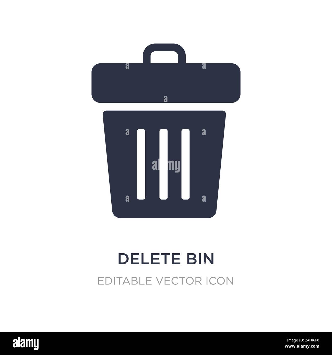 delete bin icon on white background. Simple element illustration from UI concept. delete bin ...