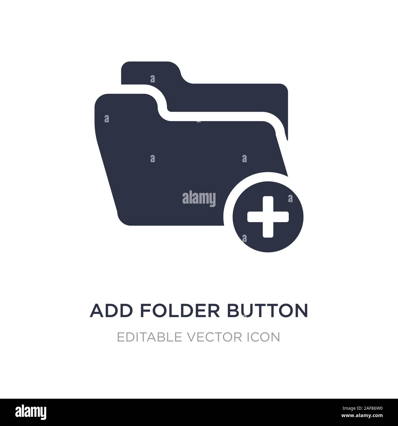 add folder button icon on white background. Simple element illustration ...