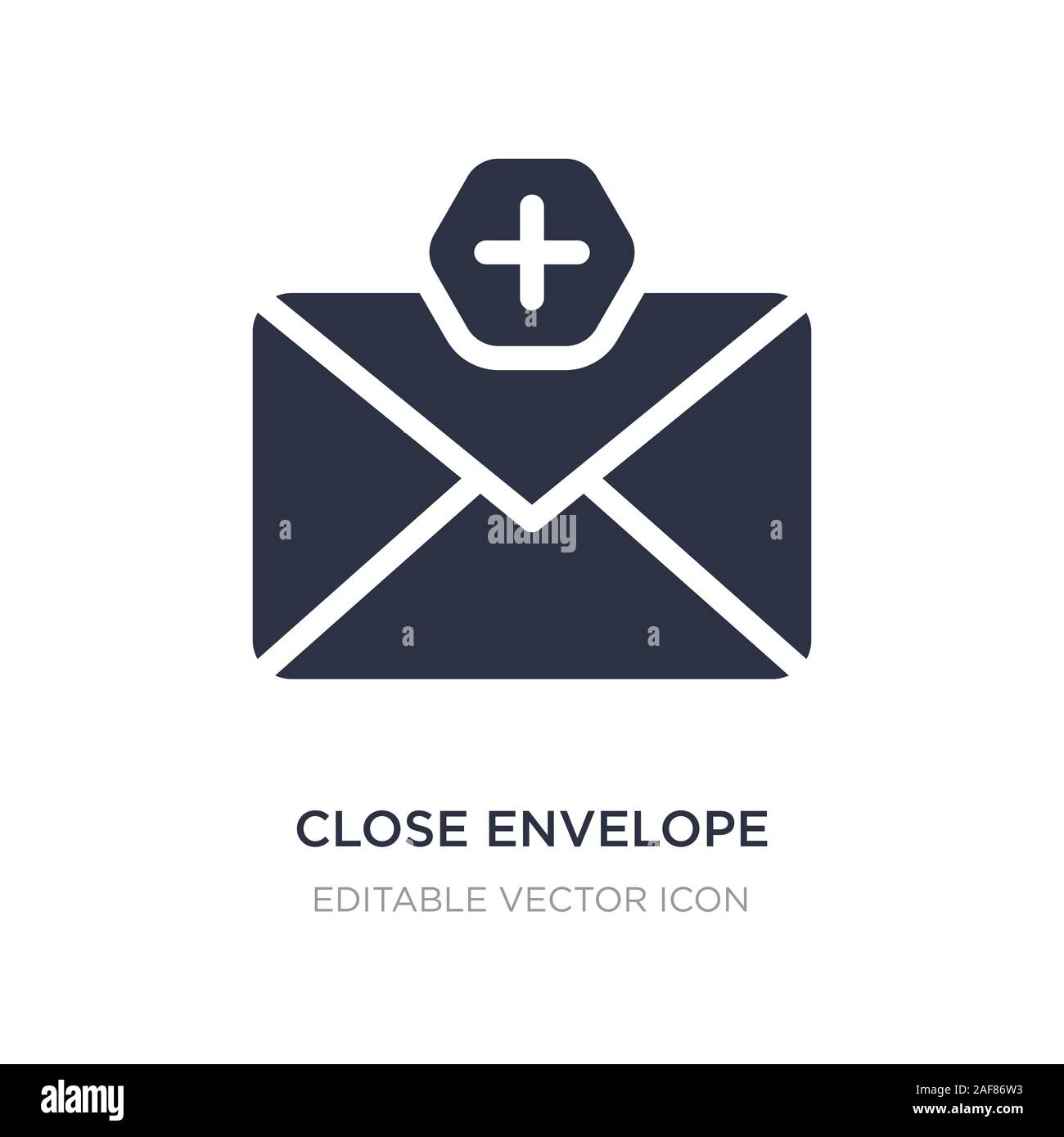 close envelope icon on white background. Simple element illustration ...