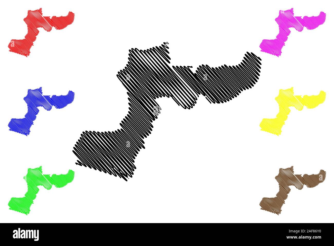 Outline map of margibi vector vectors hi-res stock photography and ...