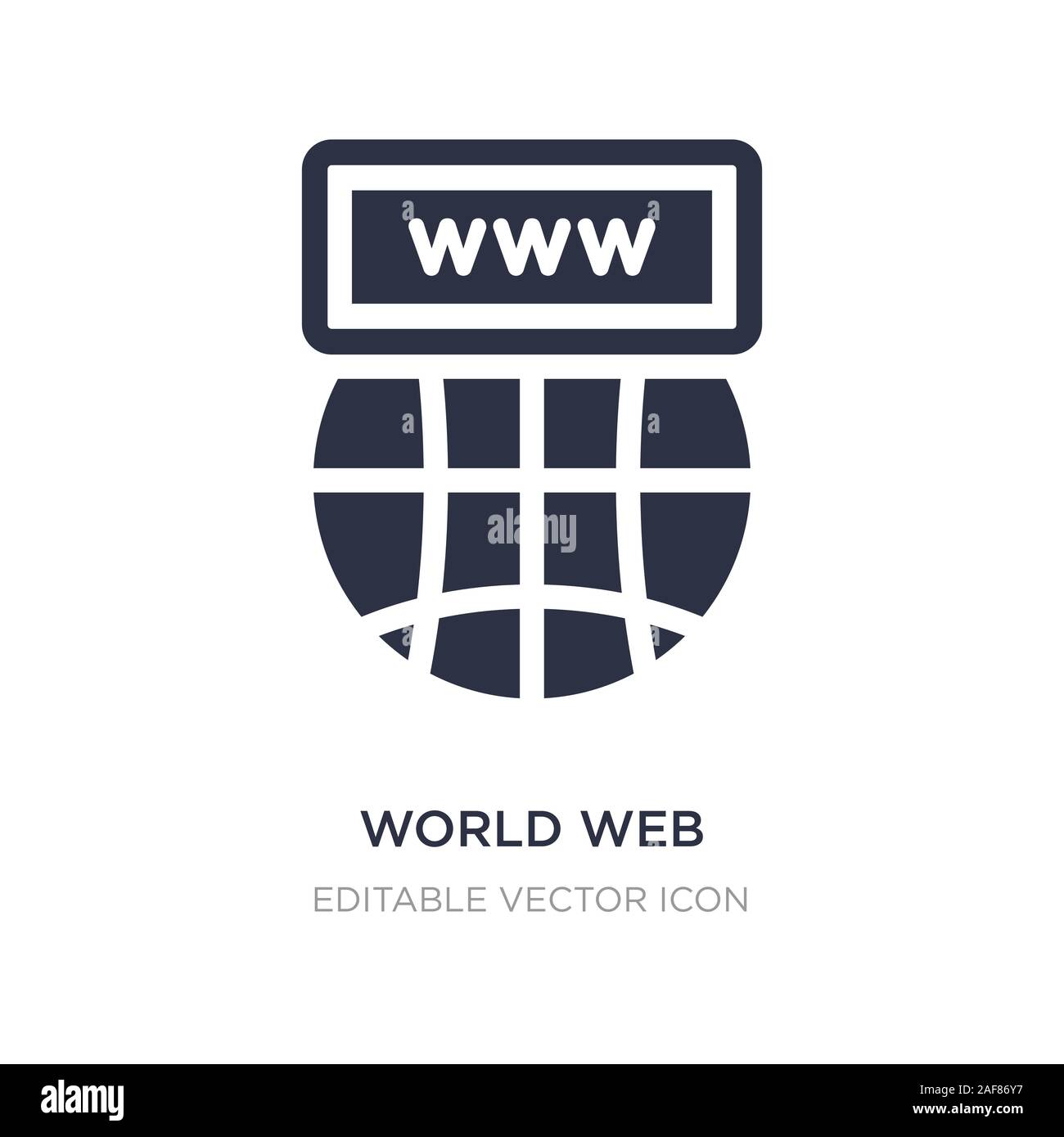 world web icon on white background. Simple element illustration from ...