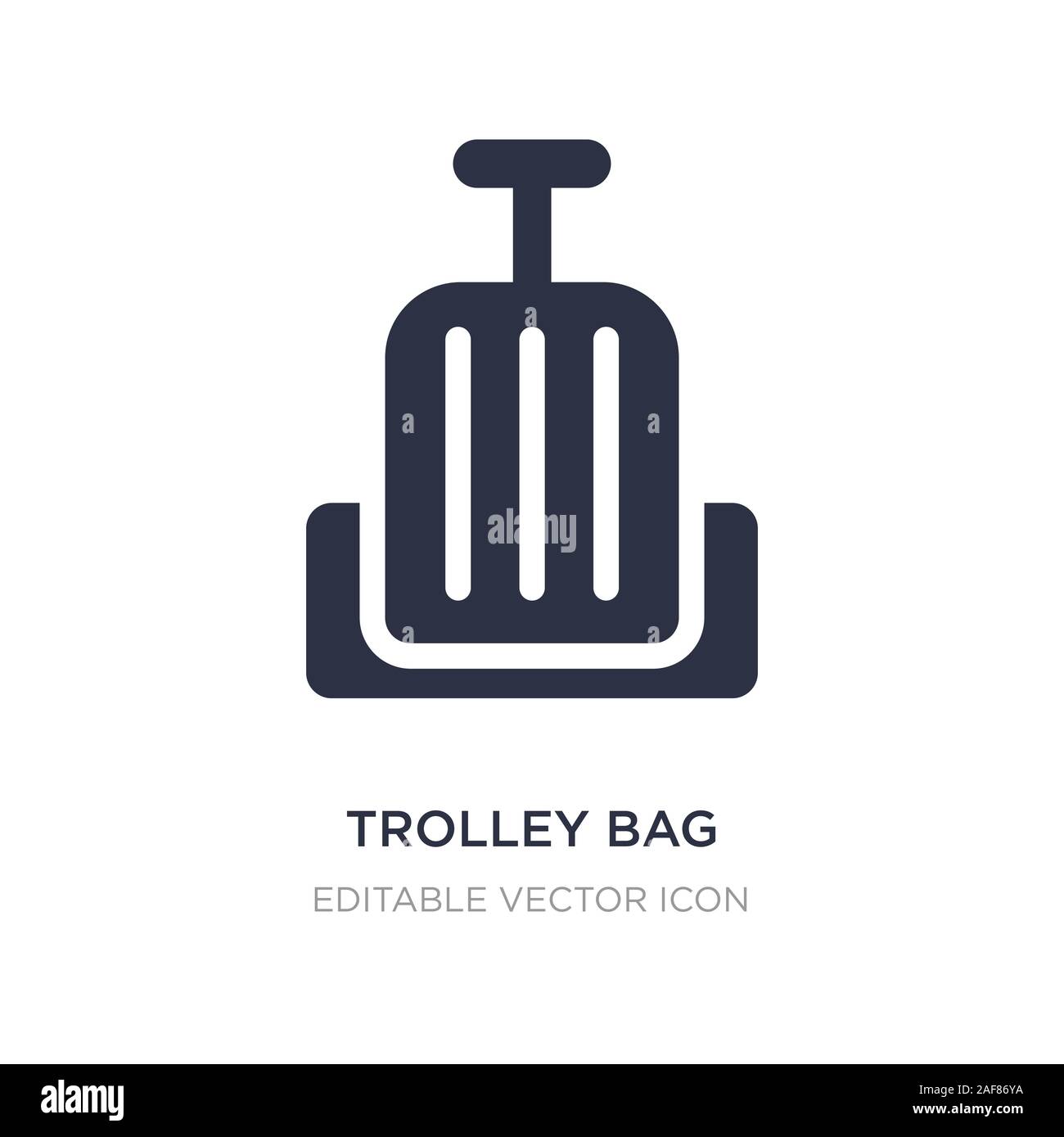 trolley bag icon on white background. Simple element illustration from ...