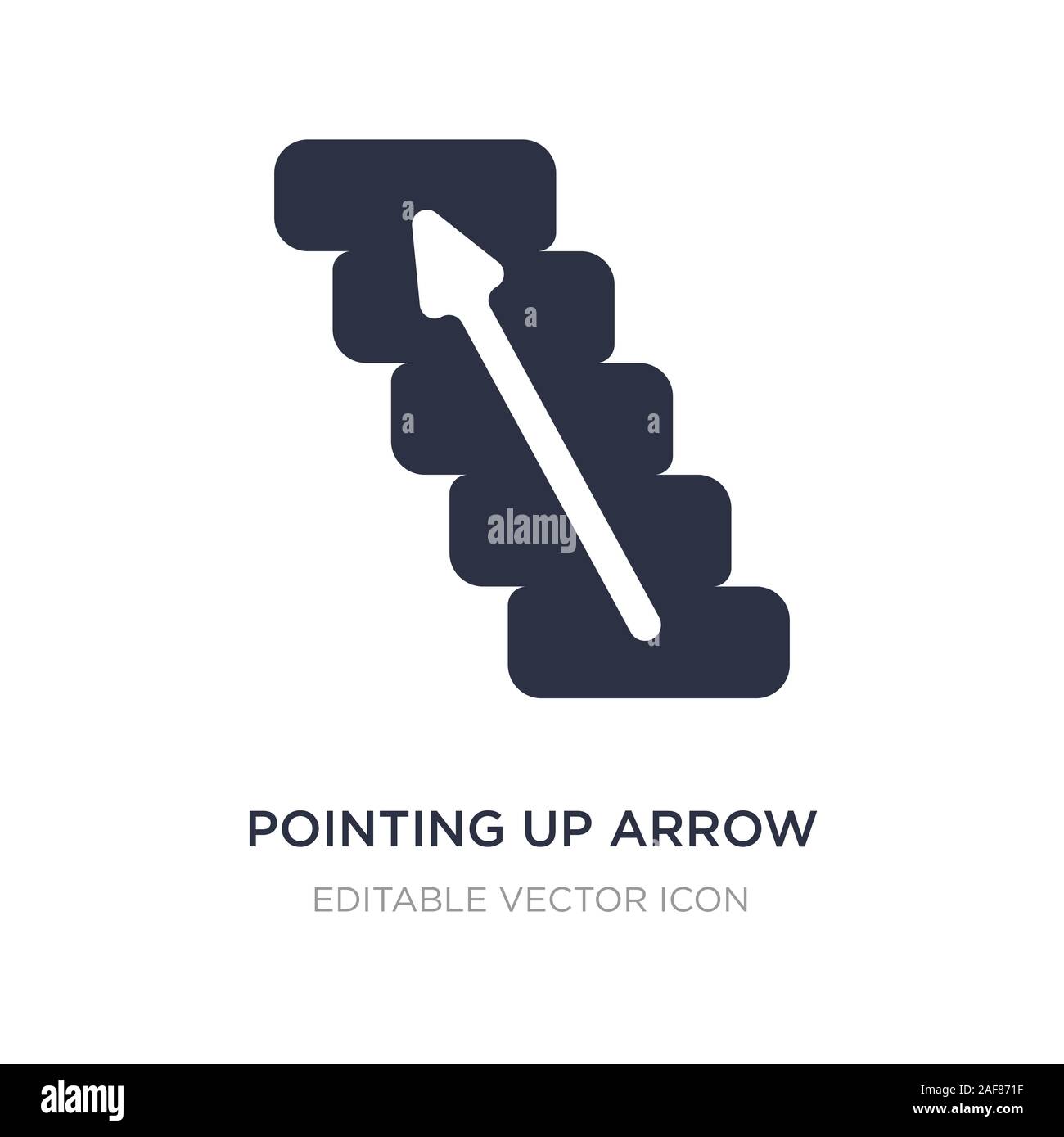 pointing up arrow icon on white background. Simple element illustration ...