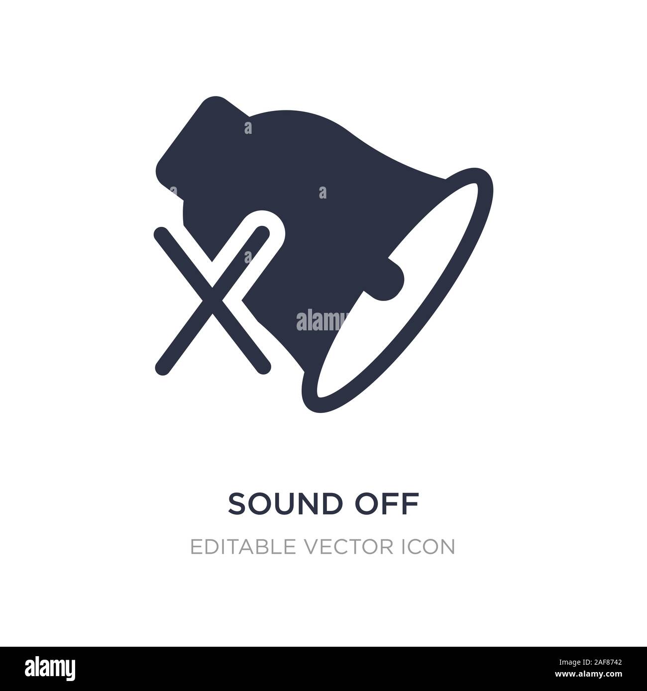 sound off icon on white background. Simple element illustration from UI ...